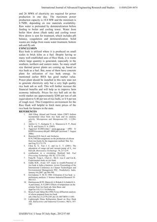 Rice husk feasibility | PDF