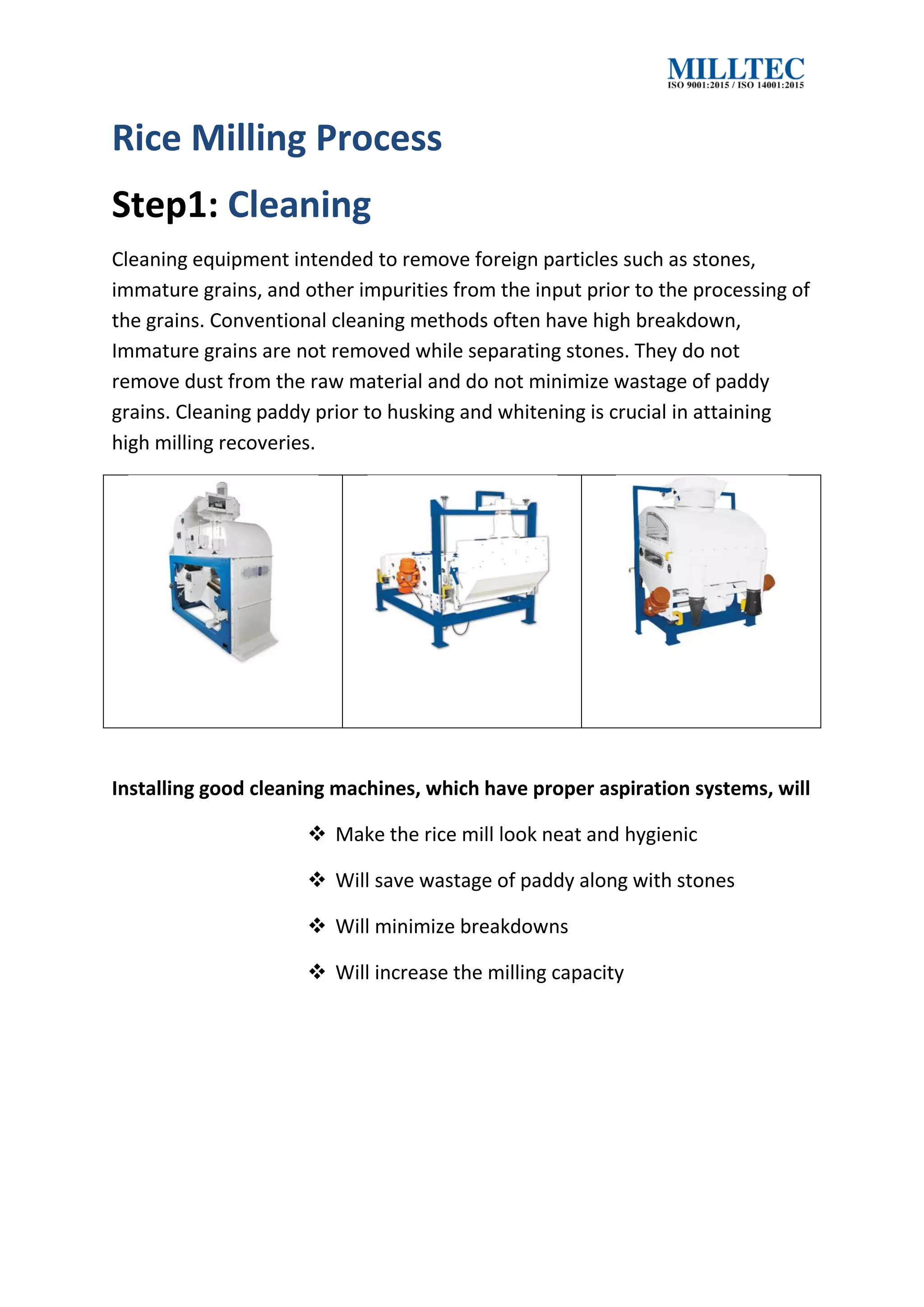Rice milling machines | PDF