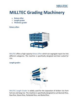 Rice milling machines | PDF