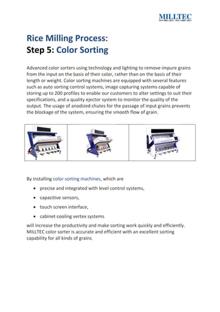 Rice milling machines | PDF