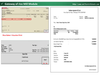 Rice Mill management in Tally.ERP 9 | PPT