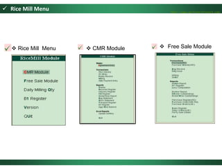 Rice Mill management in Tally.ERP 9 | PPT