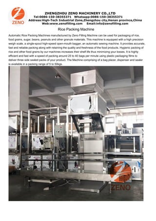 Rice packing machine | PDF
