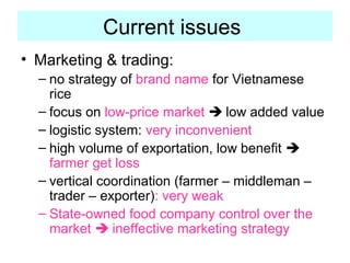 Rice production - trading - marketing & current situation | PPT