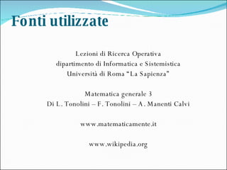 Ricerca Operativa E Programmazione Lineare | PPT