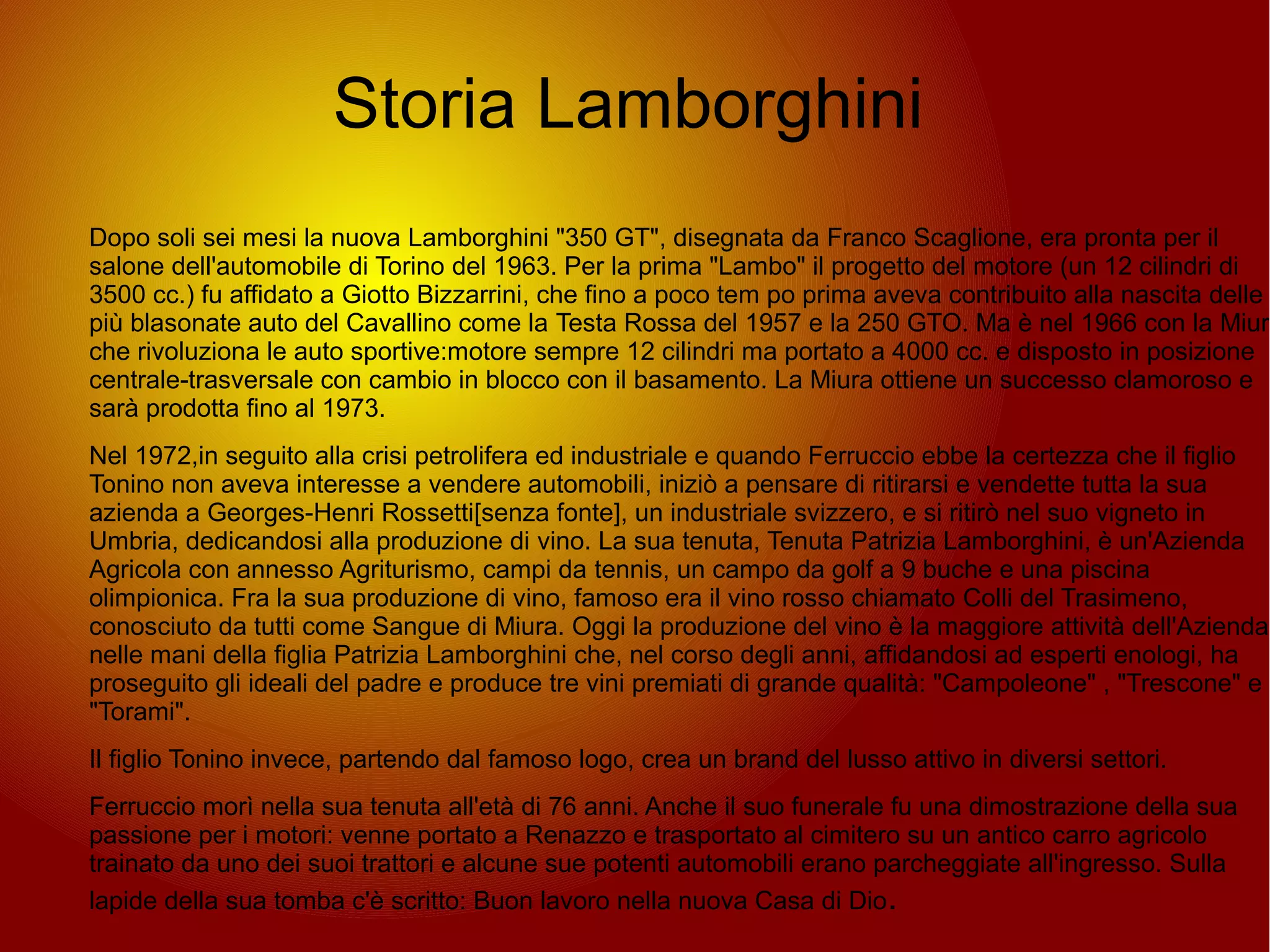 Ricerca l'amborghini | ODP
