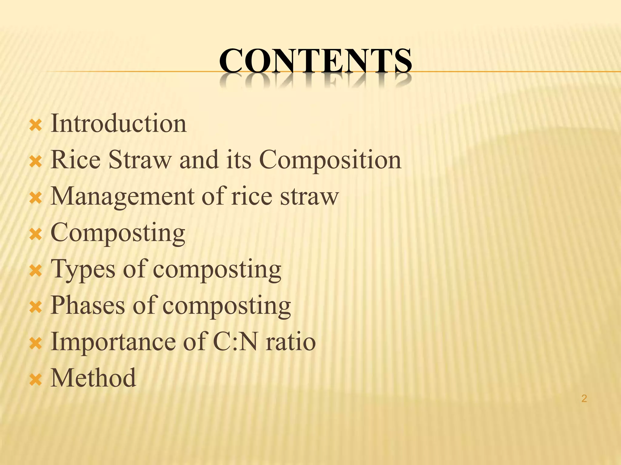 Rice straw composting | PPTX