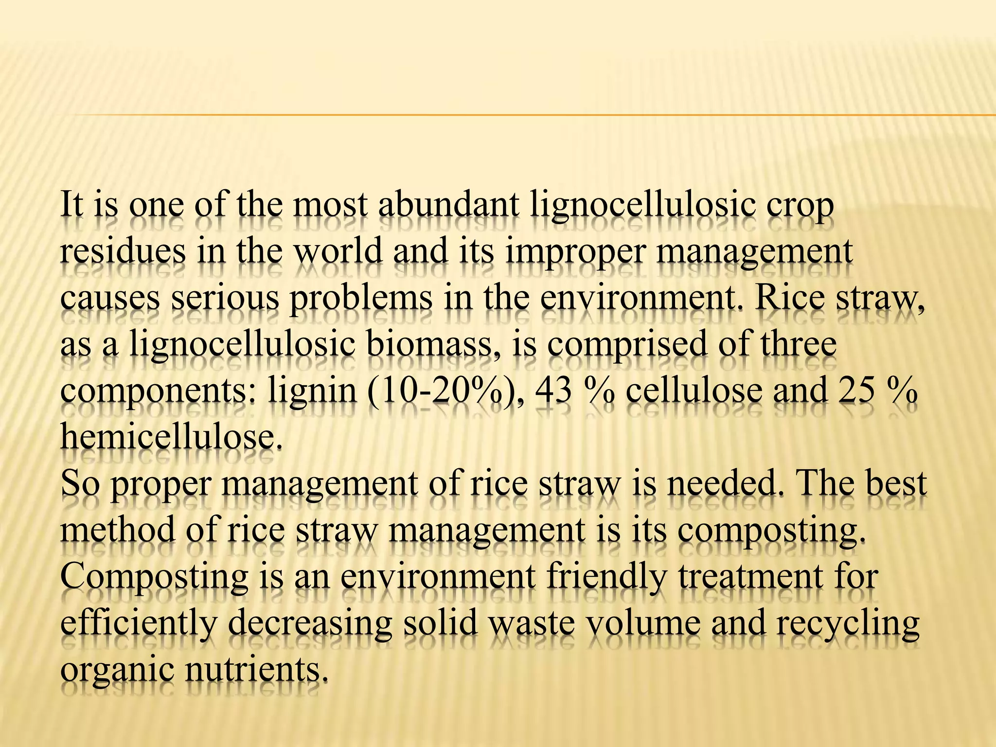 Rice straw composting | PPTX