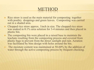 Rice straw composting | PPTX