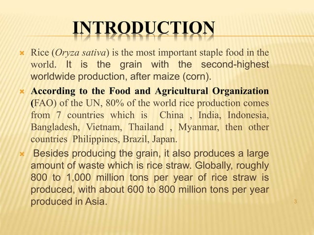 Rice straw composting | PPTX | Agriculture | Industries
