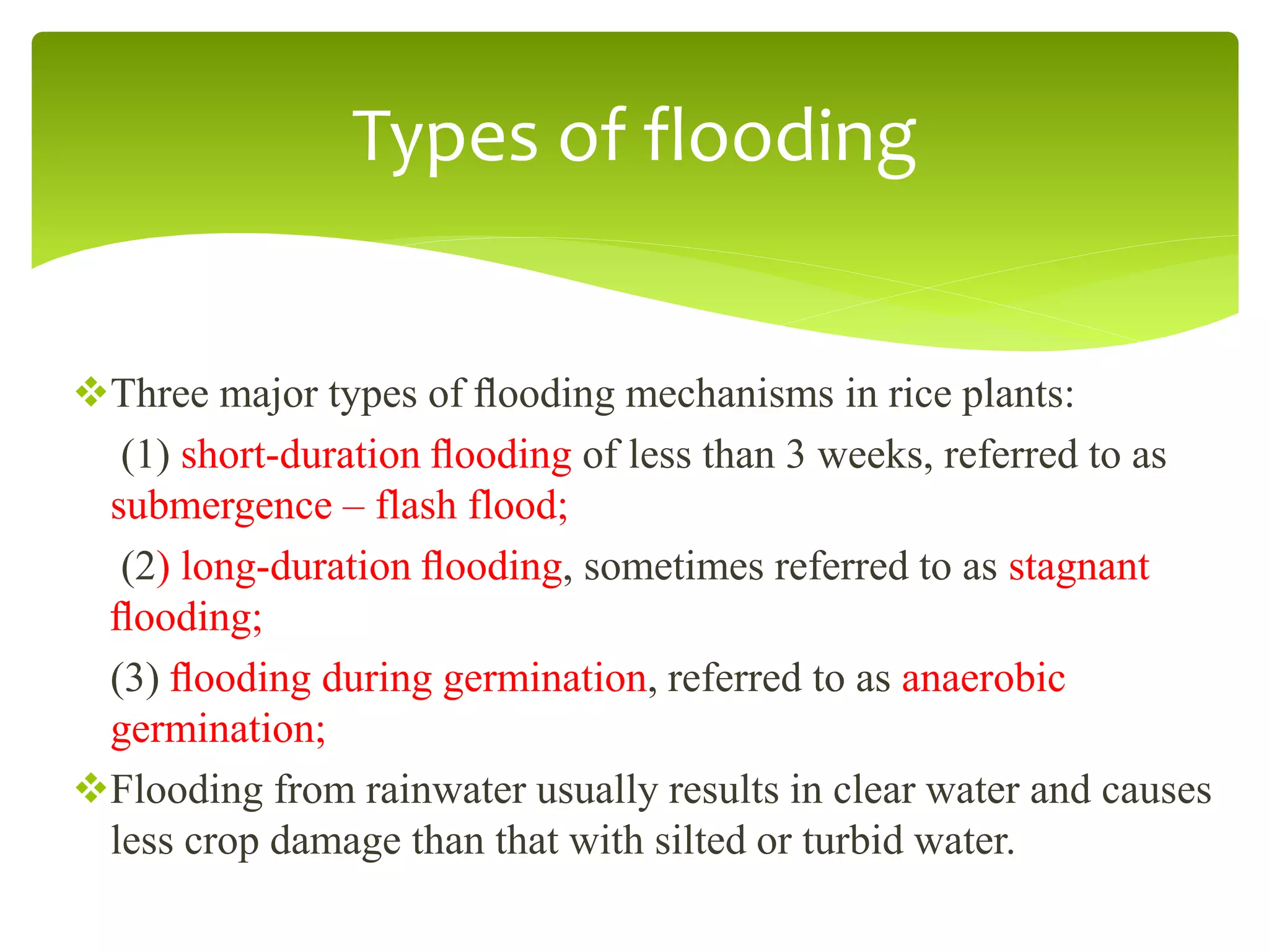 submergence tolerance in rice - sub 1 | PPTX