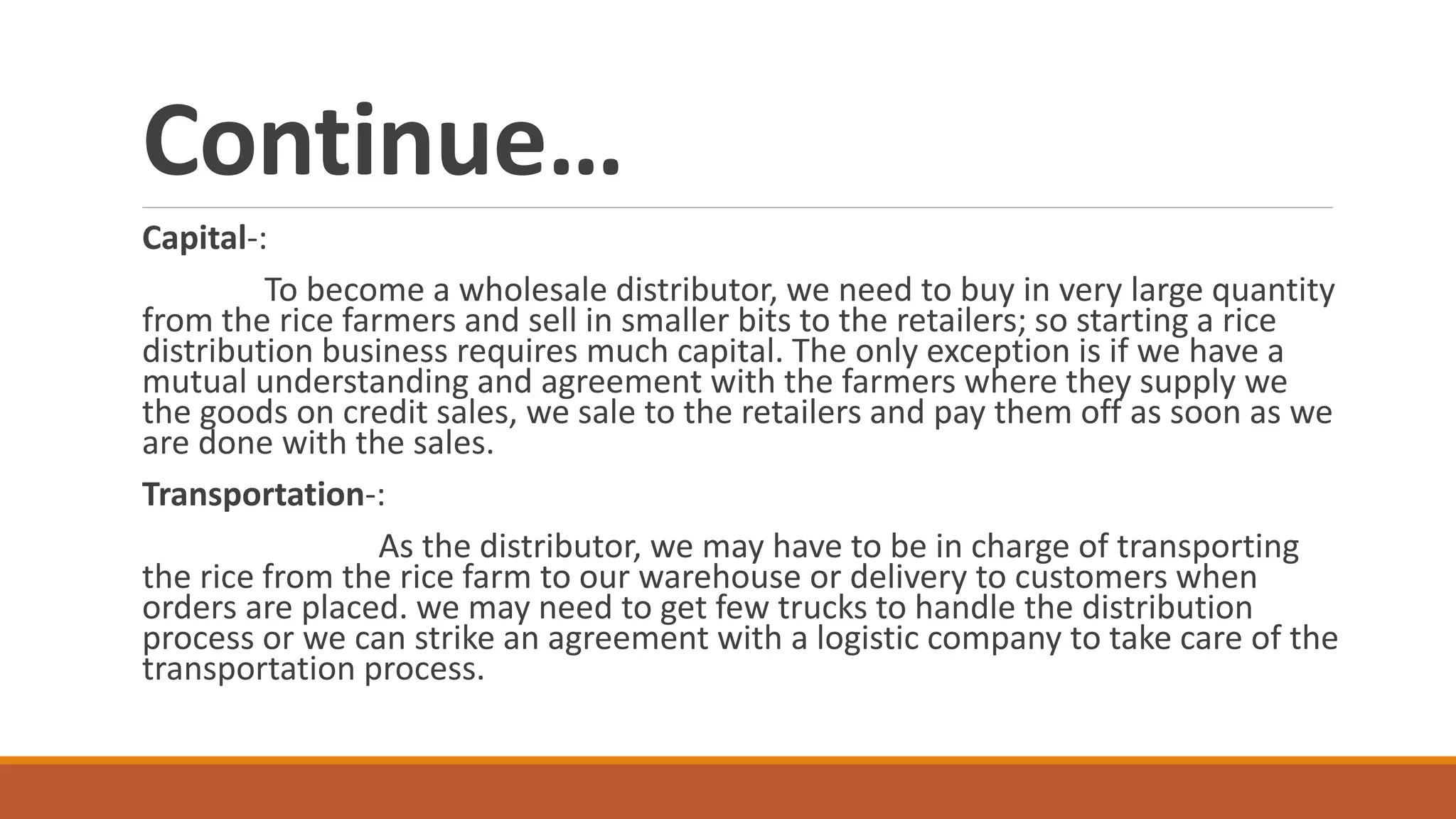 Rice trading business plan | PPTX