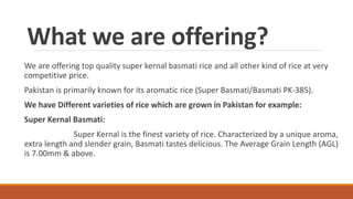 Rice trading business plan | PPTX