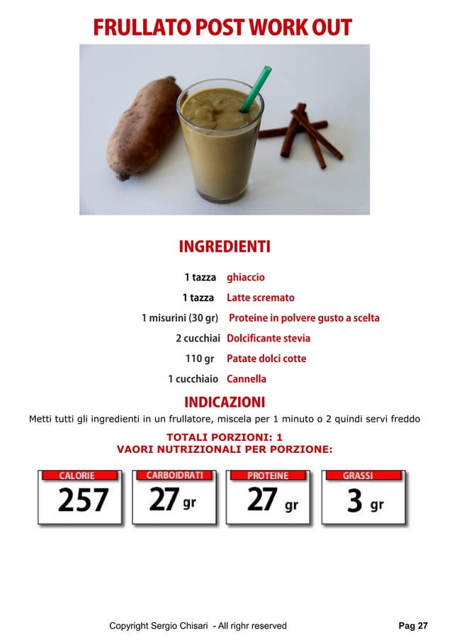 Ricettario dessert, pre e post workout | PDF | Desserts and Baking | Food & Drink