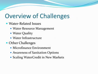 Water credit initiative in India_Richard Thornston (water.org)_ 2013) | PPT