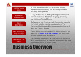 Richa industries is the main Pre Engineered building and Construction ...