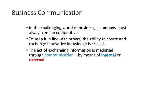 BUSINESS COMMUNICATION ppt | PPT