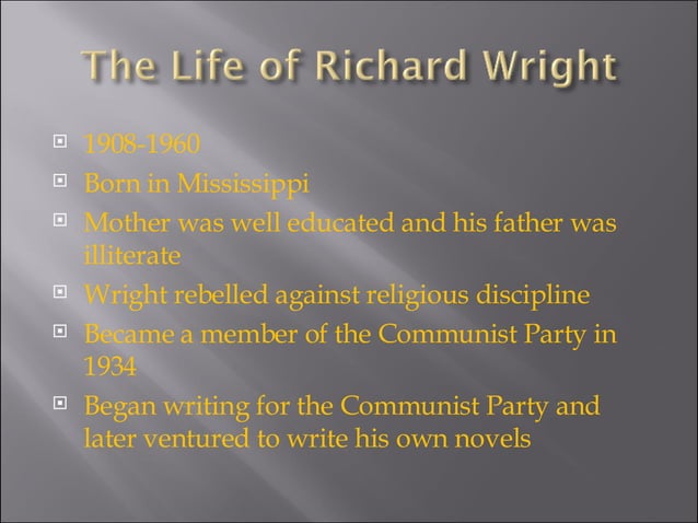 Richard Wright: Native Son | PPT