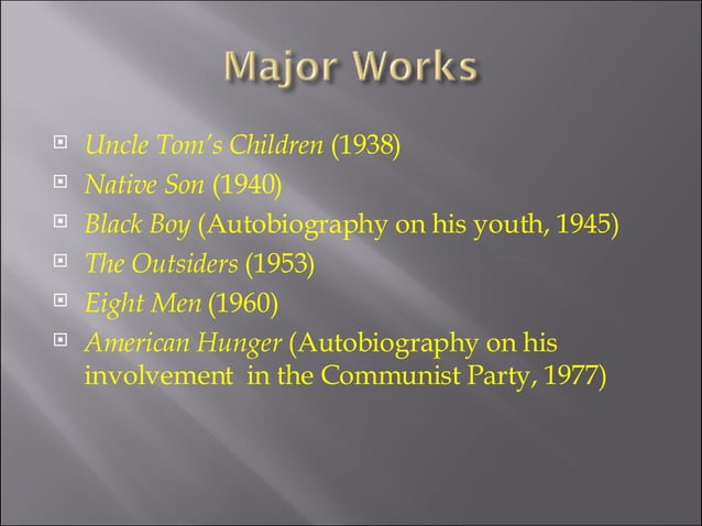 Richard Wright: Native Son | PPT