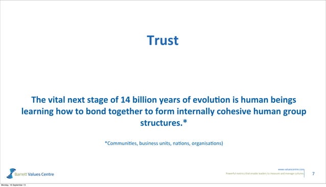 Richard Barrett Building A Culture of Trust Trust Conference | PDF ...