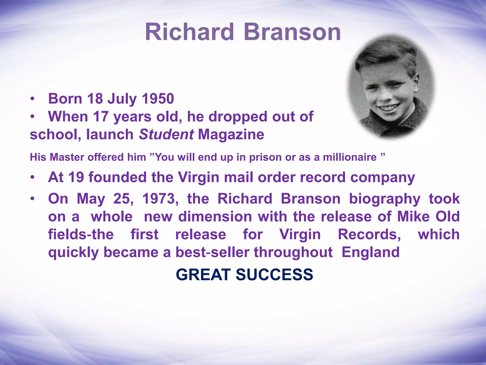 Richard branson, ريچارد برنسون | PPT | Free Download