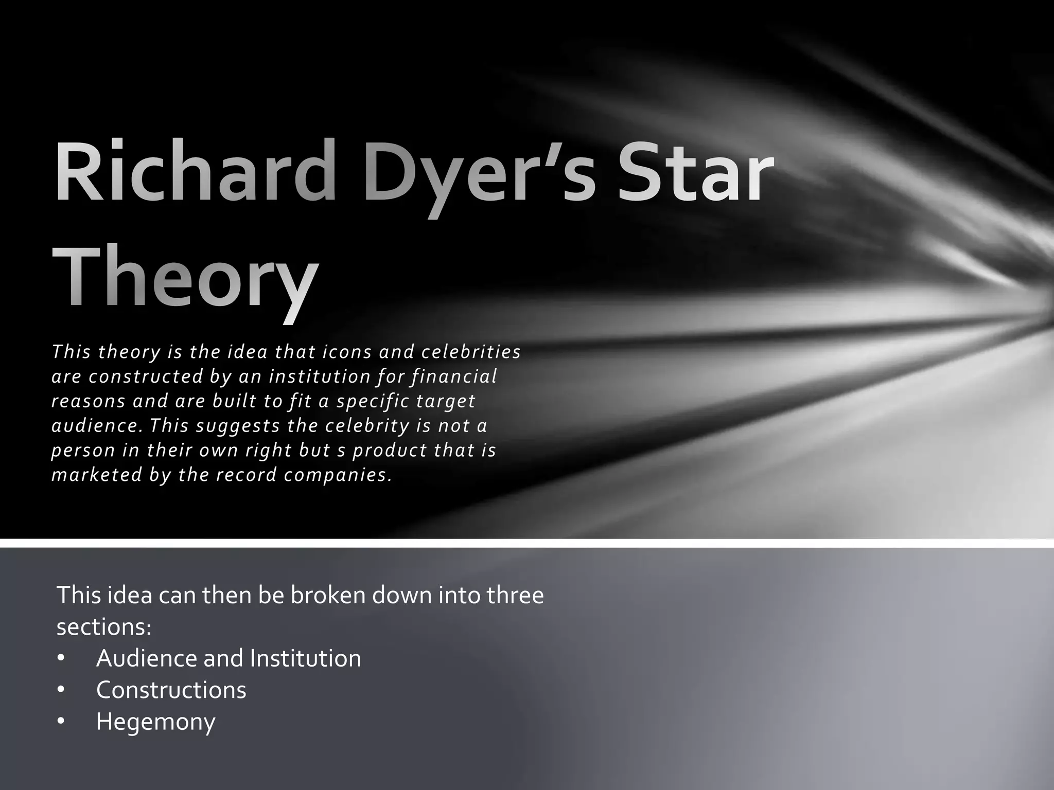 Richard Dyer's Star Theory | PPTX