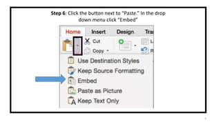 Richard Evans' Excel Embedding Powerpoint Tutorial | PPT
