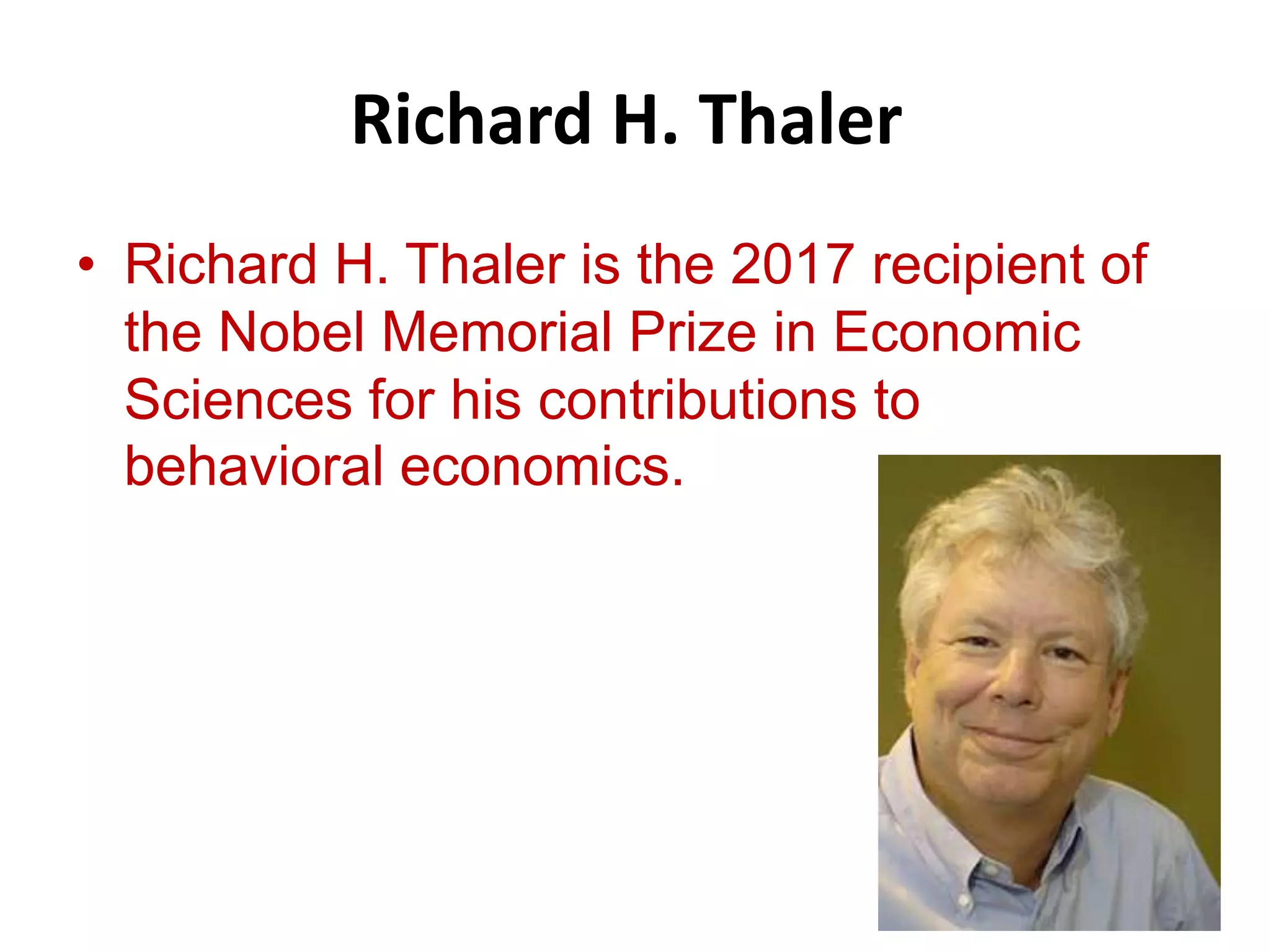 Richard h thaler | PPTX
