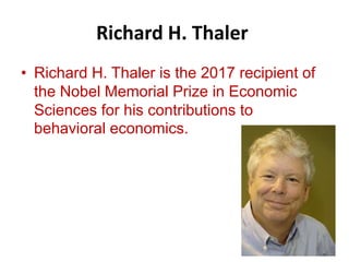 Richard h thaler | PPTX
