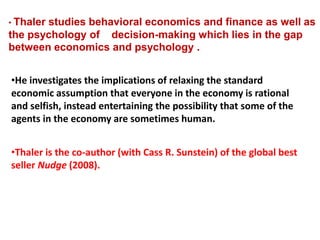 Richard h thaler | PPTX