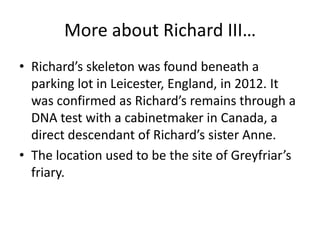 Richard iii background | PPTX