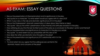 Shakespeare - Richard III - Exam Revision AS English Literature Drama ...