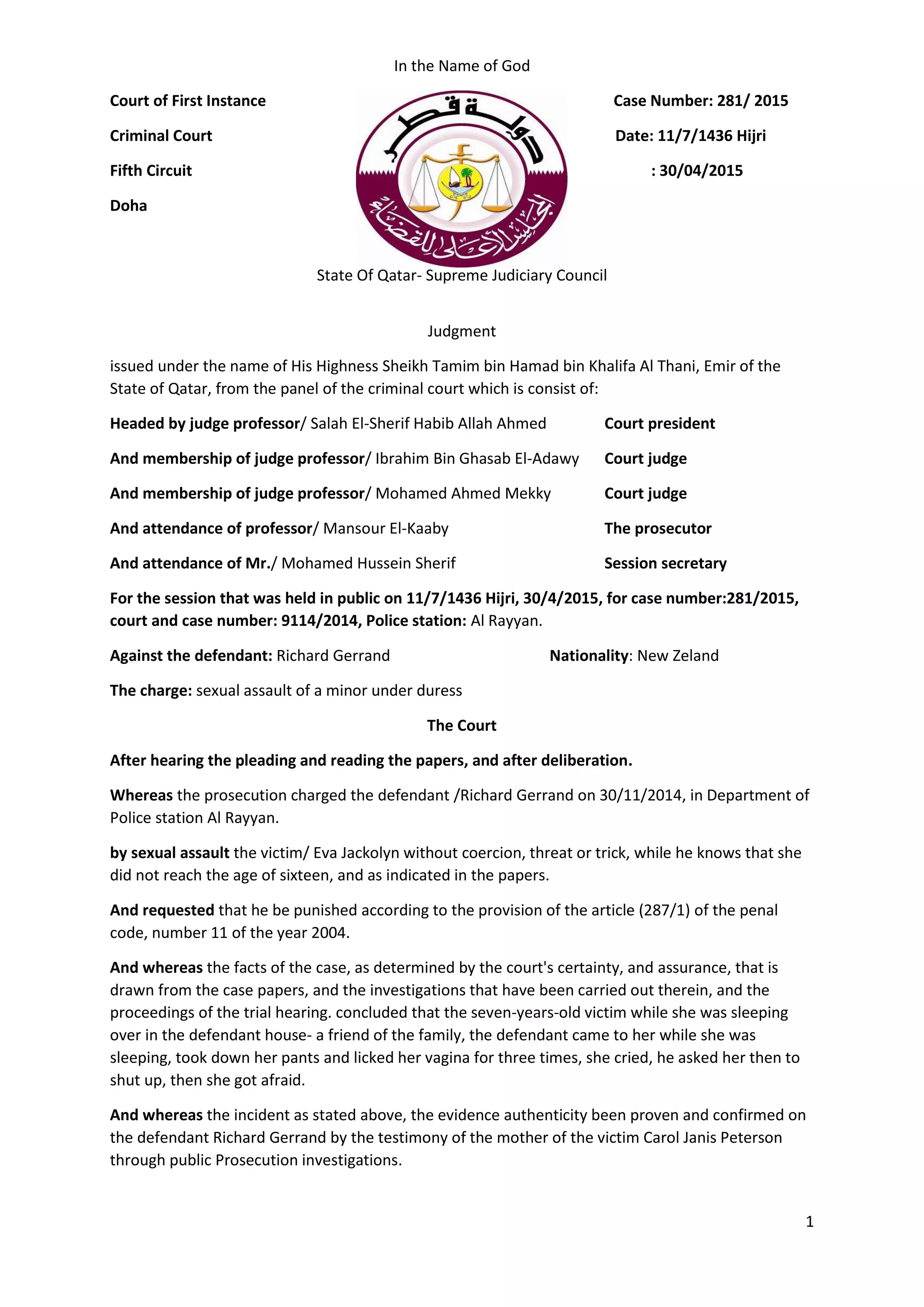 Richard Kayne Gerrand Court Documents | PDF