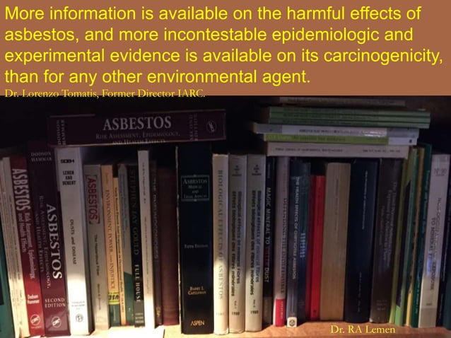 Dr. Richard Lemen: What you should know about asbestos | PPTX | Lung ...