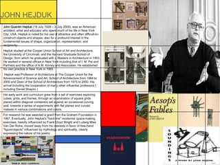 Richard meier and john hejduk | PPTX