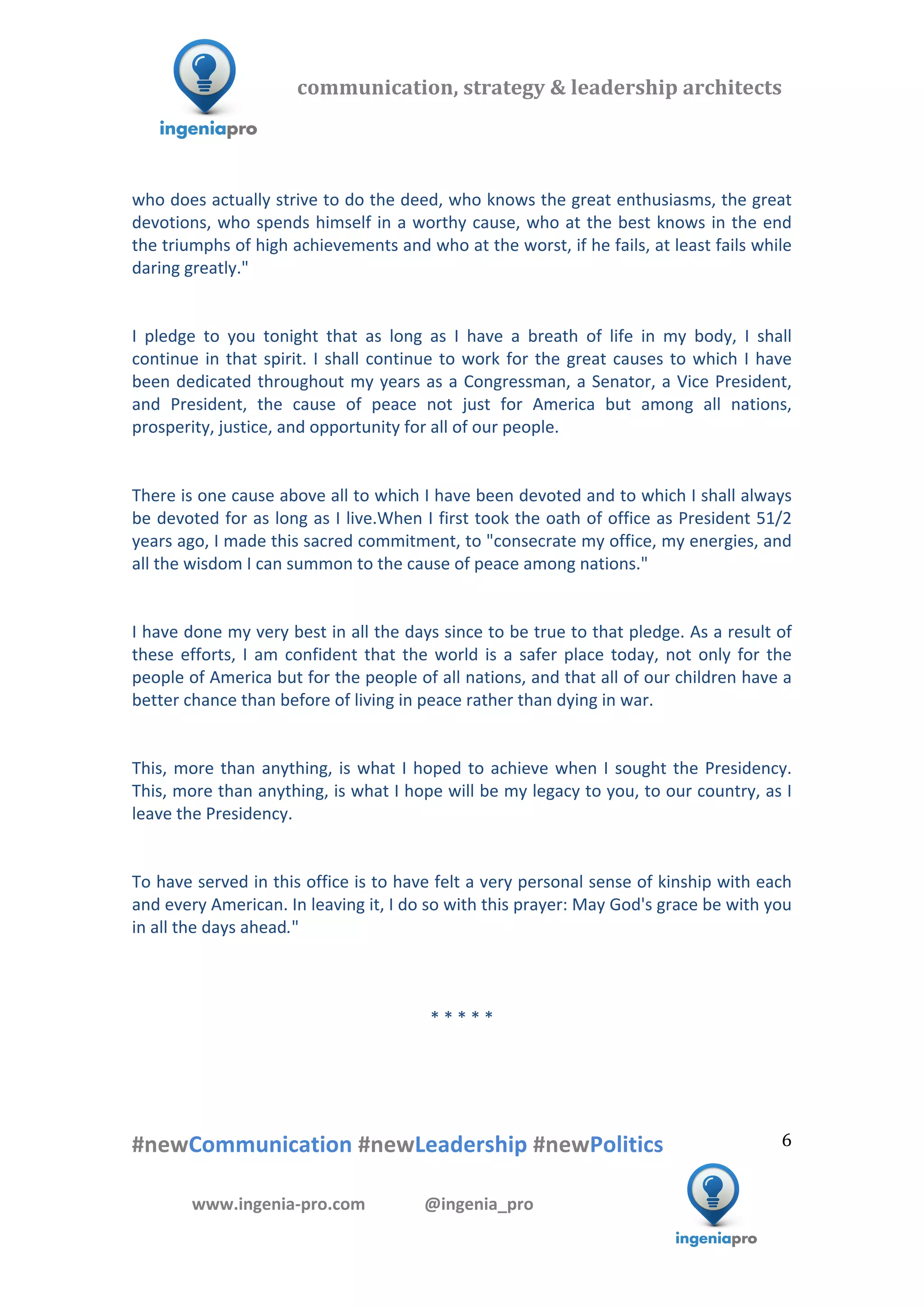 President Richard Nixon's resignation speech | PDF