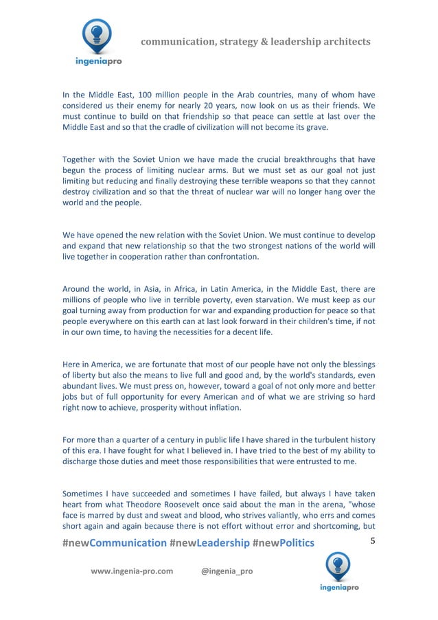 President Richard Nixon's resignation speech | PDF