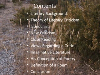 I. A. Richards as a critic | PPT