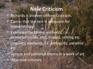 I. A. Richards as a critic | PPT