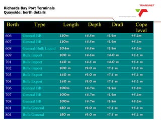 Richards bay port terminal business overview | PDF