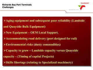 Richards bay port terminal business overview | PDF