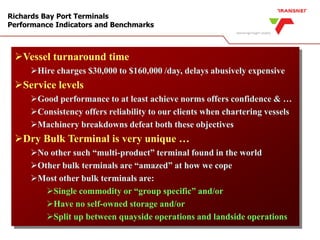 Richards bay port terminal business overview | PDF
