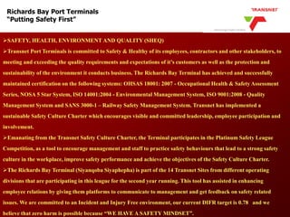 Richards bay port terminal business overview | PDF