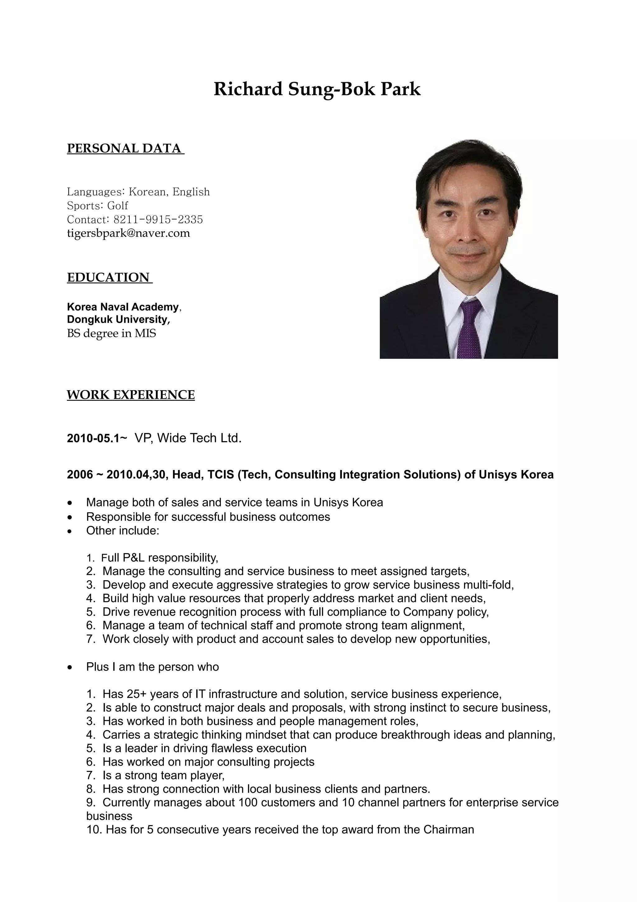 Richard Sb Resume V1 A | DOC