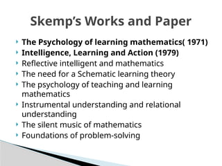 RICHARD SKEMP’S LEARNING THEORY IN MATHEMATICS.pptx