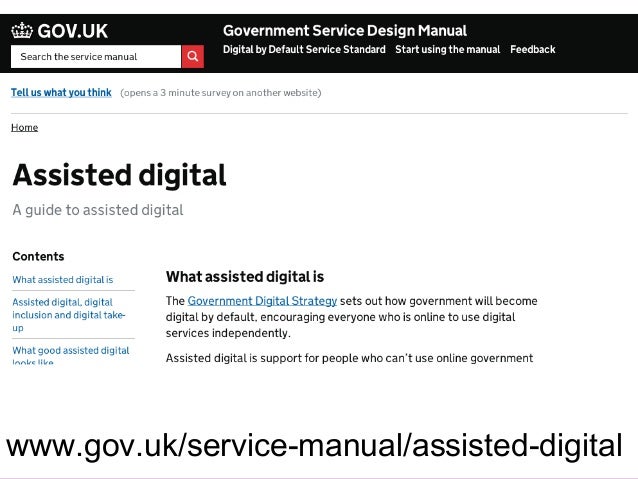 Assisted Digital at the Government Digital Service (GDS) | Richard Sm…