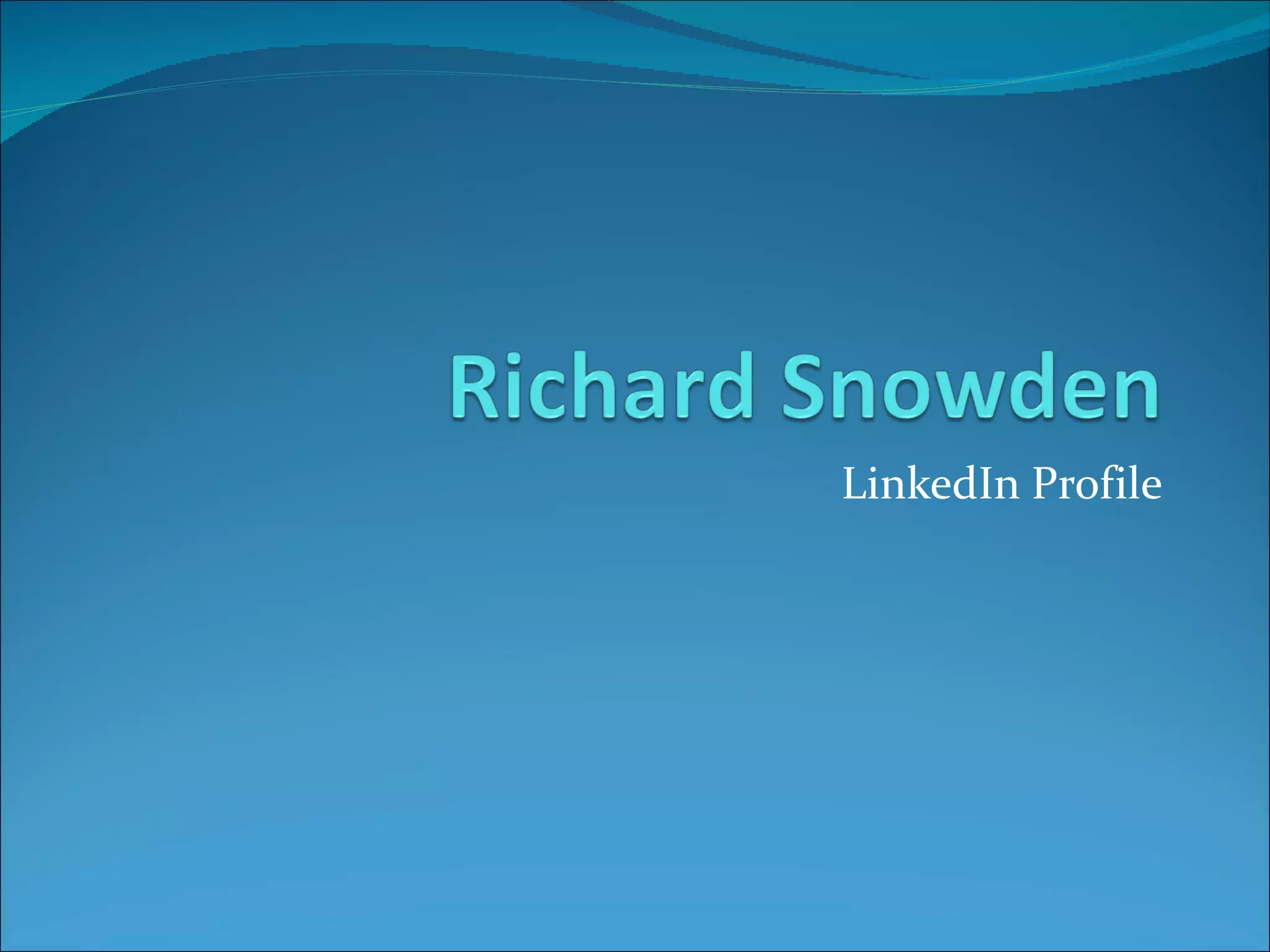 Richard Snowden | PPT