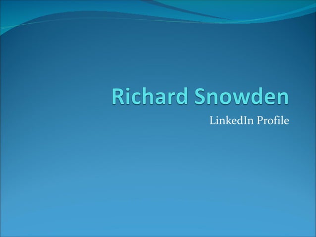 Richard Snowden | PPT