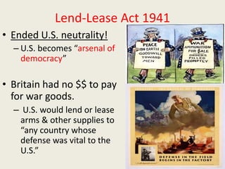 WWII: Neutrality & Lend Lease | PPTX