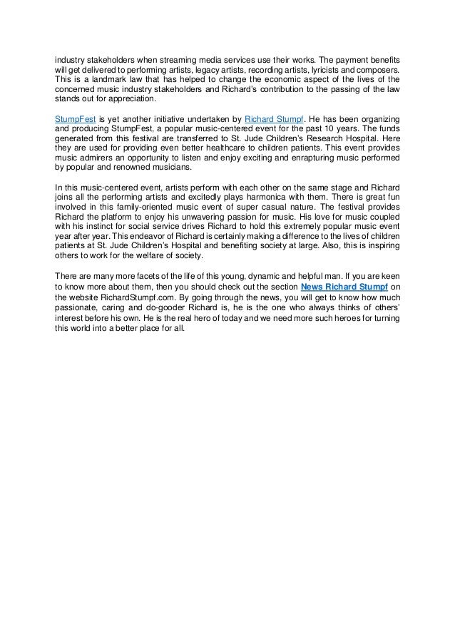 Richard Stumpf - The Charismatic Business Leader Who Transformed the ...